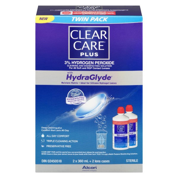 Clear Care Plus Hydra Glyde Moisture Matrix Twin Pack – McKnights Pharmacy